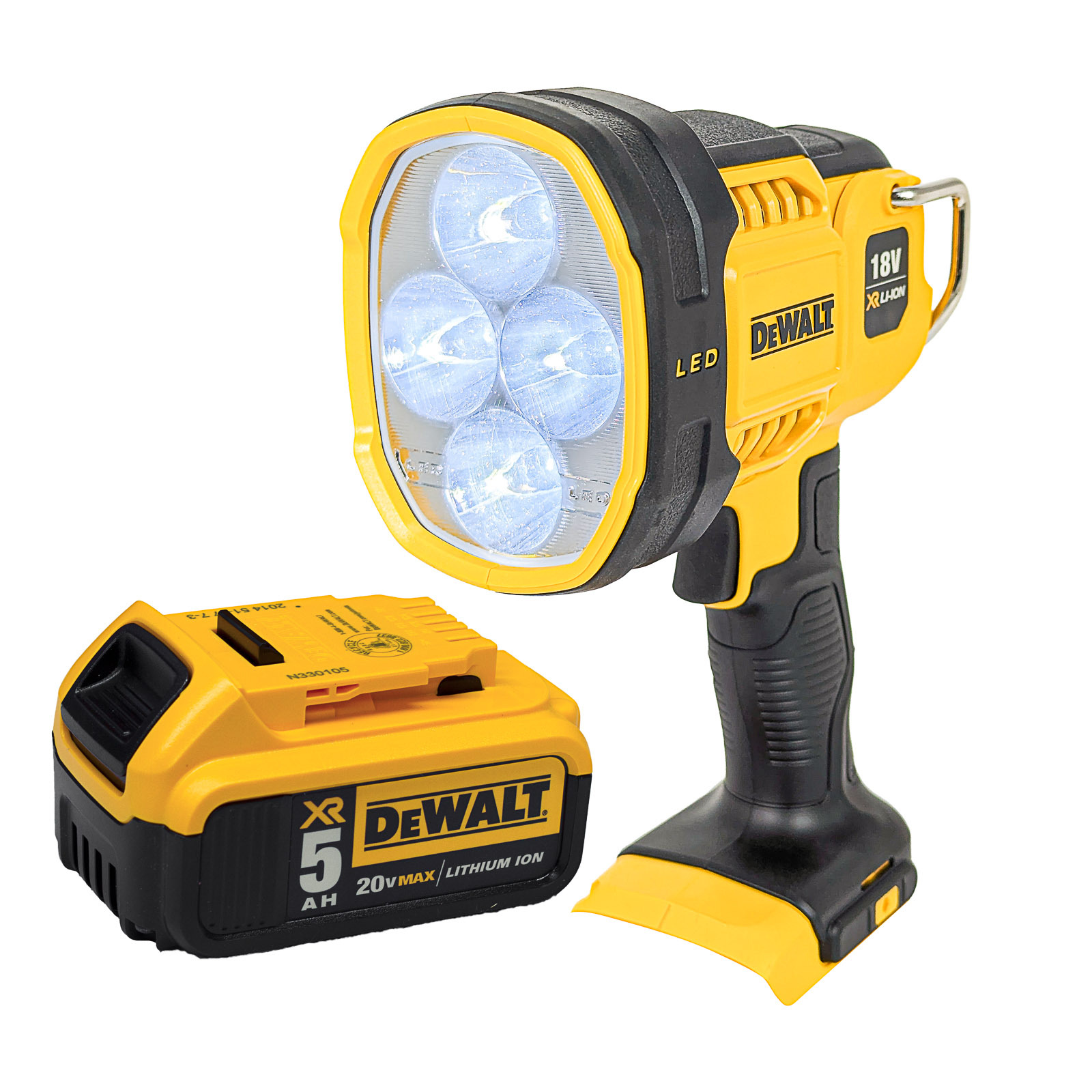 Dewalt DCL043 Cordless 18v / 20v Max Jobsite Led Spotlight Torch With ...